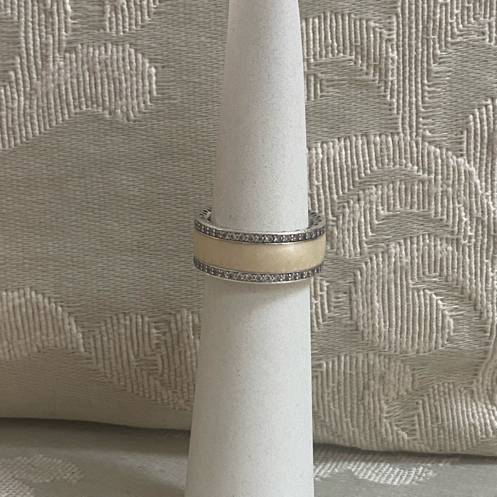 Pandora Wide Enamel Band Pandora Ring Size 6 1/2 - Gem